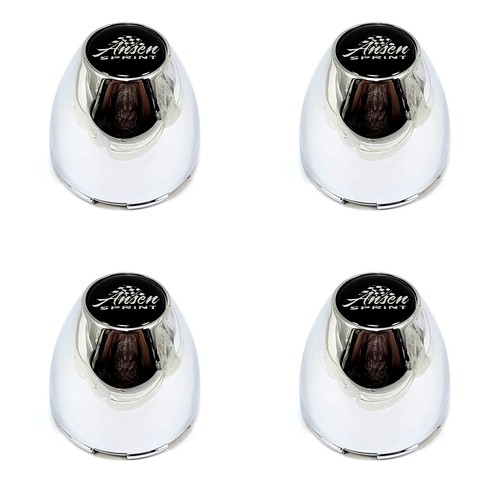 4 (by American Racing) Chrome Wheel Center Hub Caps for VN69 Ansen ...