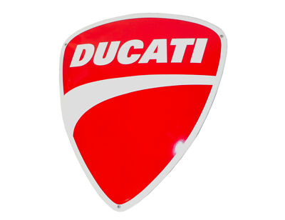 Enamel sign DUCATI 55x49 cm LOGO collectable plaque motorcycle metal ...