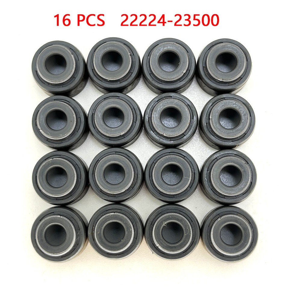 16PCS Viton Valve Stem Seals fits for 93-12 Hyundai 01-11 Kia OEM 2224 ...