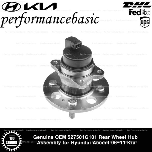 Genuine OEM 527501G101 Rear Wheel Hub Assembly for Hyundai Accent 06-11 ...