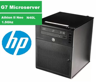 HP ProLiant N40L MicroServer AMD Turion II Neo N40L 1.5Ghz 8GB RAM 2X ...