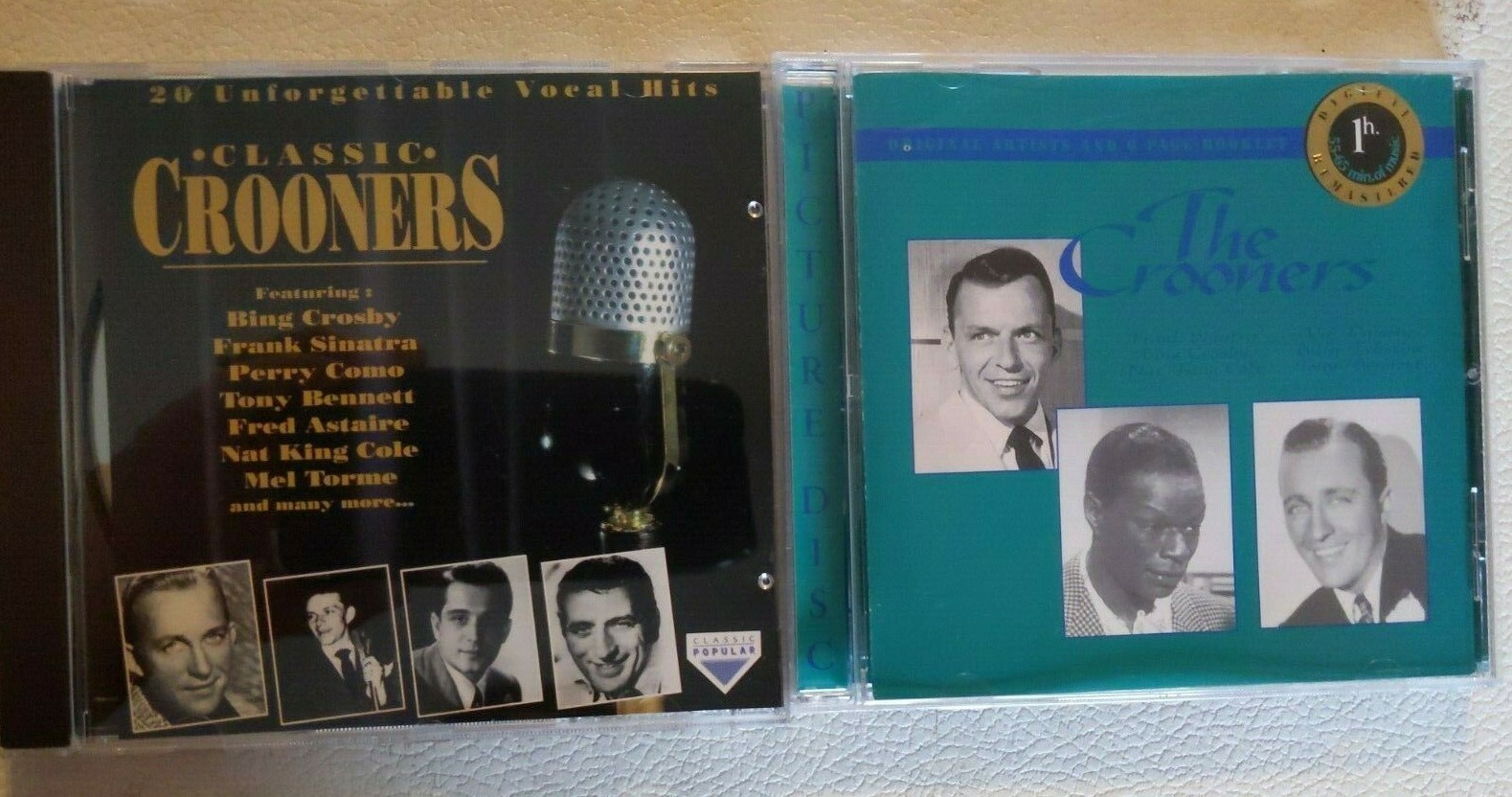 CLASSIC Crooners LOT OF 2 CDs Bing Crosby Frank Sinatra Perry Como Nat ...