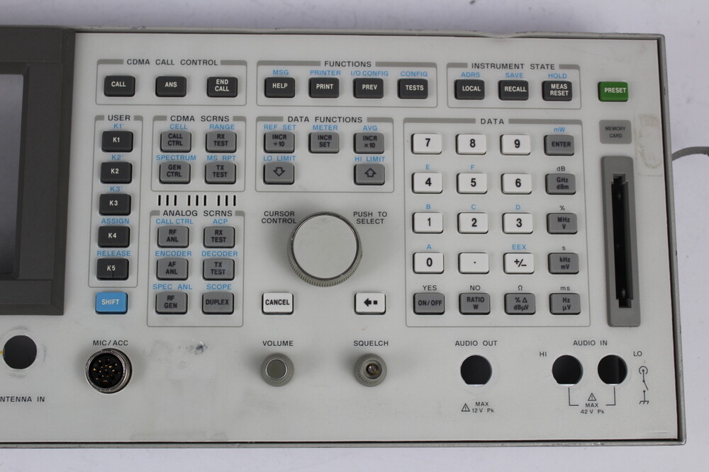 Agilent 8924C LM9002 Front Panel CDMA Mobile Station Test Set 30-1000 ...