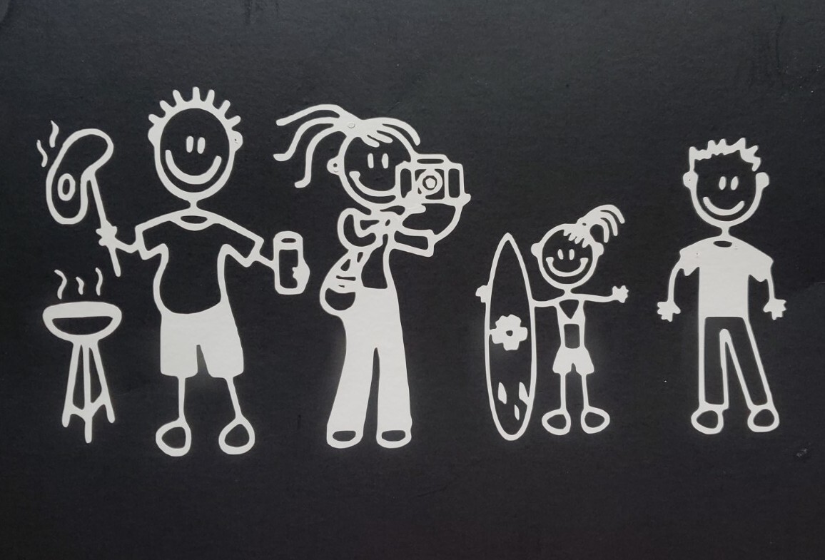 Family Figures For Car Windows