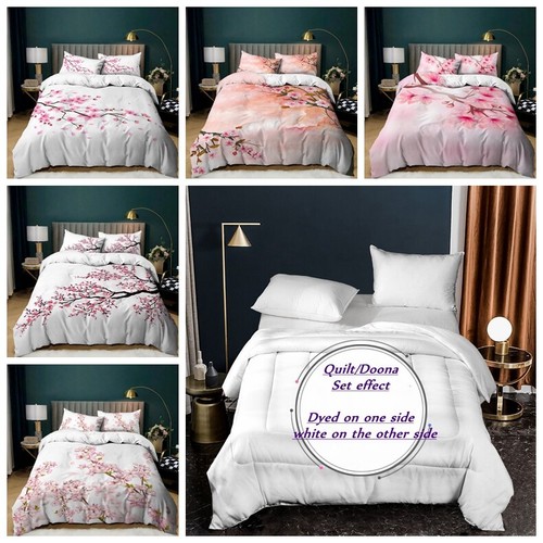 Comforter Quilt Microfiber Doona Pink Plum Duvet Bed Set Single Queen ...