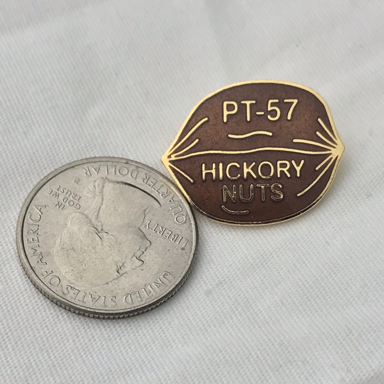 Hickory Nuts PT-57 Vintage Pin Gold Tone Enamel | eBay