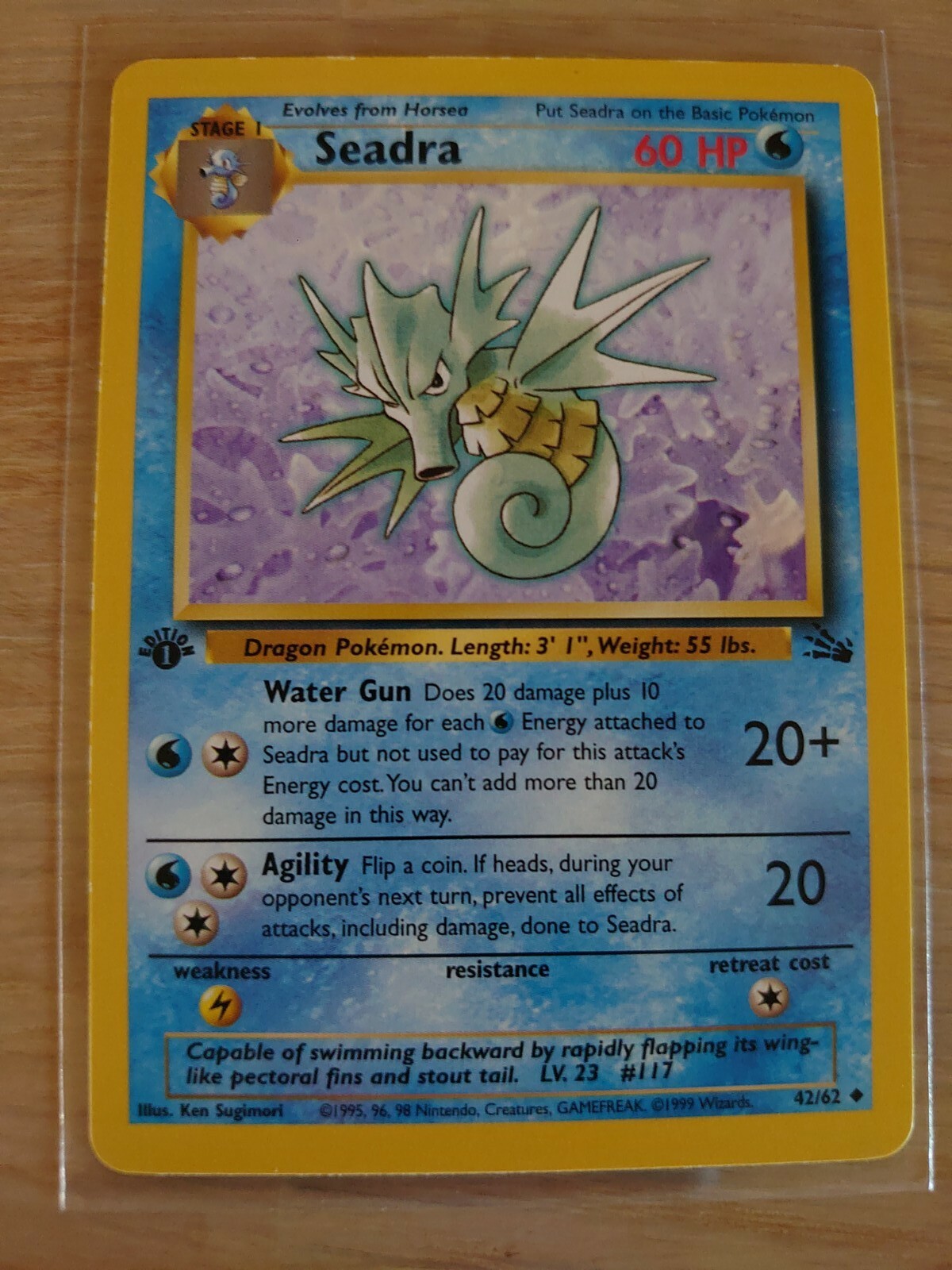 Pokémon TCG 1st Edition Seadra Fossil 42 Regular Uncommon Wizards | eBay