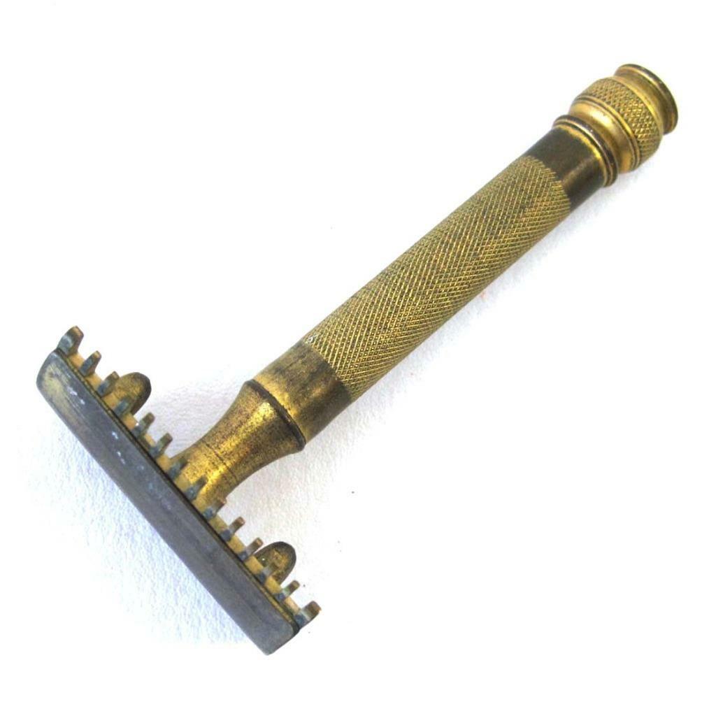 Vintage Gillette 3 Piece Ball End Open Comb Gold Plated Razor | eBay