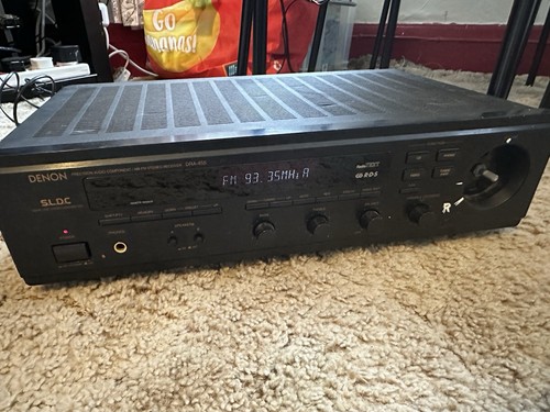 DENON DRA-455 Stereo Amplifier Receiver No Remote Missing Volume Knob ...