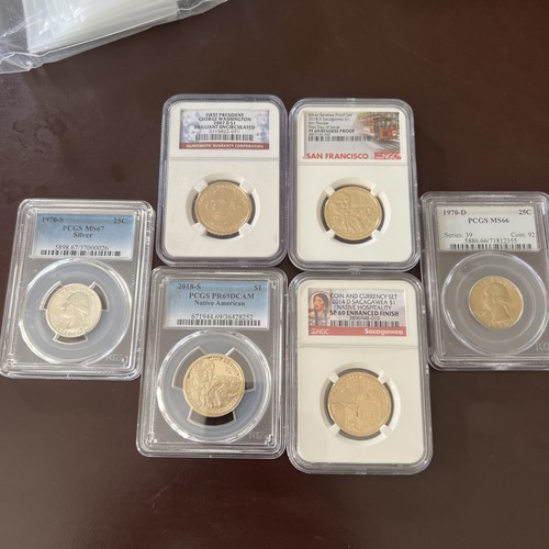 6- Slabbed Coins In One Group Lot#43 | eBay