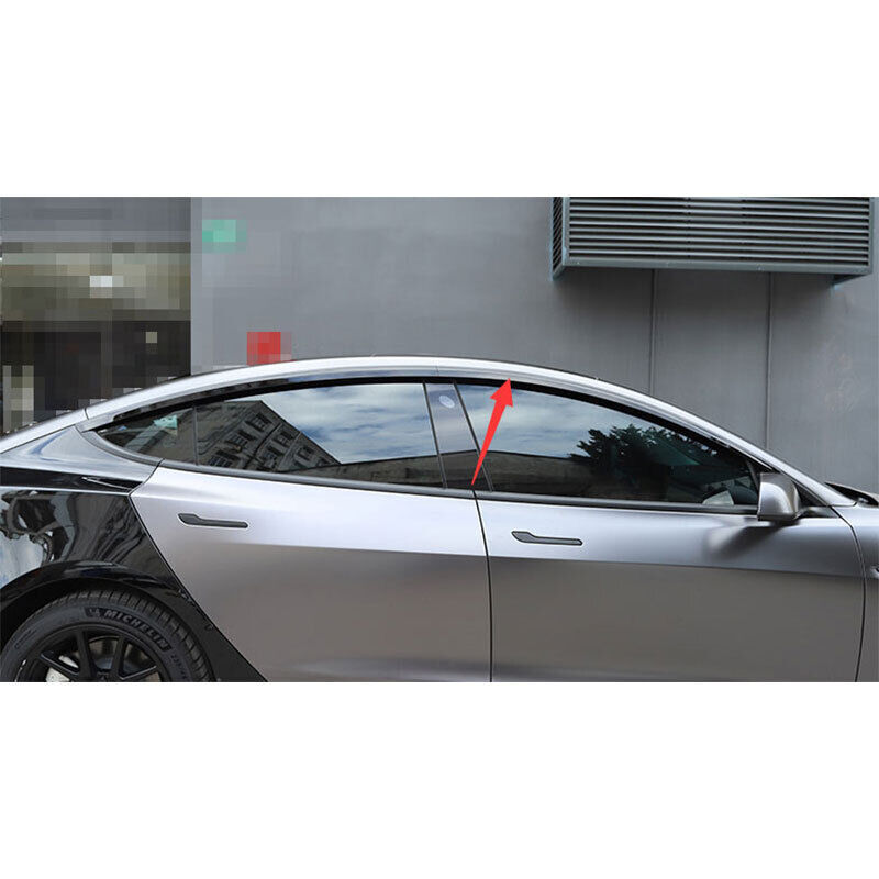 For Tesla Model 3 2017-23 Black Window Vent Visor Sun Rain Guard Wind ...