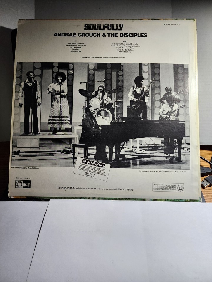 ANDRAE CROUCH & THE DISCIPLES Soulfully 1972 LP GOSPEL FUNK VG+ R70 | eBay