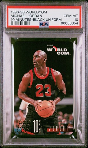 PSA 10 MICHAEL JORDAN 1996-98 Worldcom Calling Cards 10 Minutes GOAT ...
