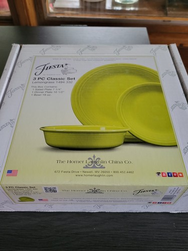 Brand New Feista Tableware classic 3 piece set 1494 332 Lemongrass ...