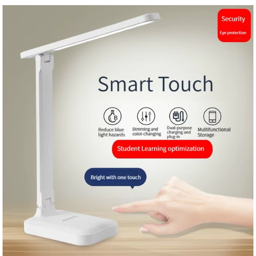 Adjustable Touch LED Desk Lamp Bed Study Table Light Dimmable USB ...
