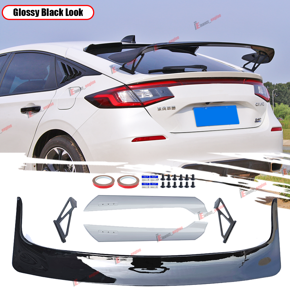 For 2022-2024 Civic Hatchback Type R Style Rear Trunk Spoiler Wing Body ...