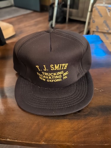 Vintage Snapback Trucker Mesh Hat Cap TJ Smith Trucking Brown | eBay