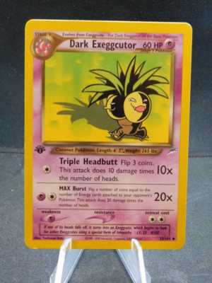 Pokémon TCG Pokemon Neo Destiny 1st Edition Dark Exeggcutor ...