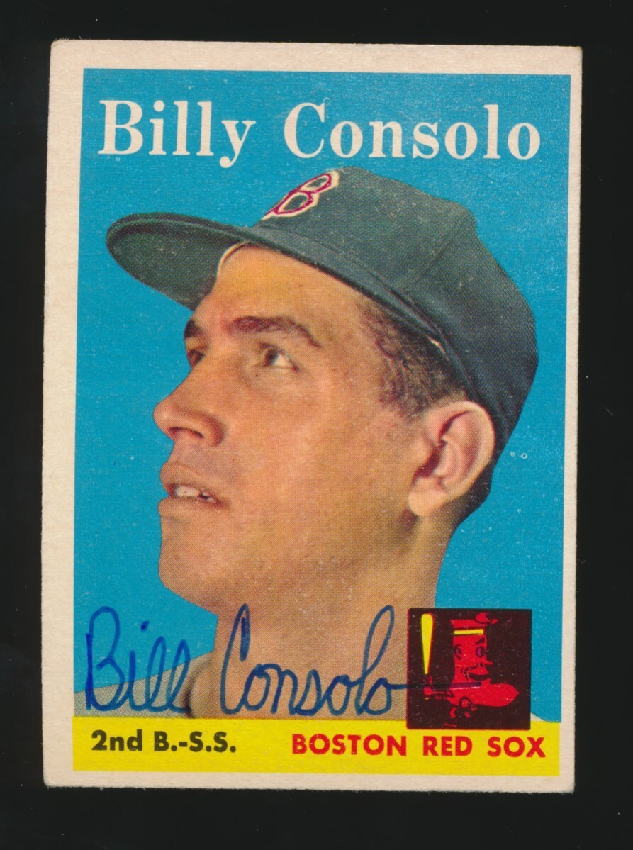 1958 Topps -#148 BILLY CONSOLO (Boston Red Sox) *AUTOGRAPHED* d.2008 | eBay