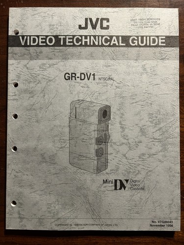 JVC GR-DV1 Mini DV Camcorder Video Technical Guide Manual Original OEM ...