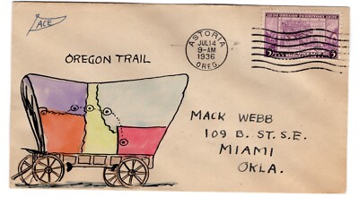 #783 Oregon Territory 1936 FDC - Hand-Painted Planty #81 ACE Sharp | eBay