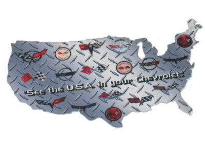 All Corvette Emblems on USA Shaped Magnet | eBay