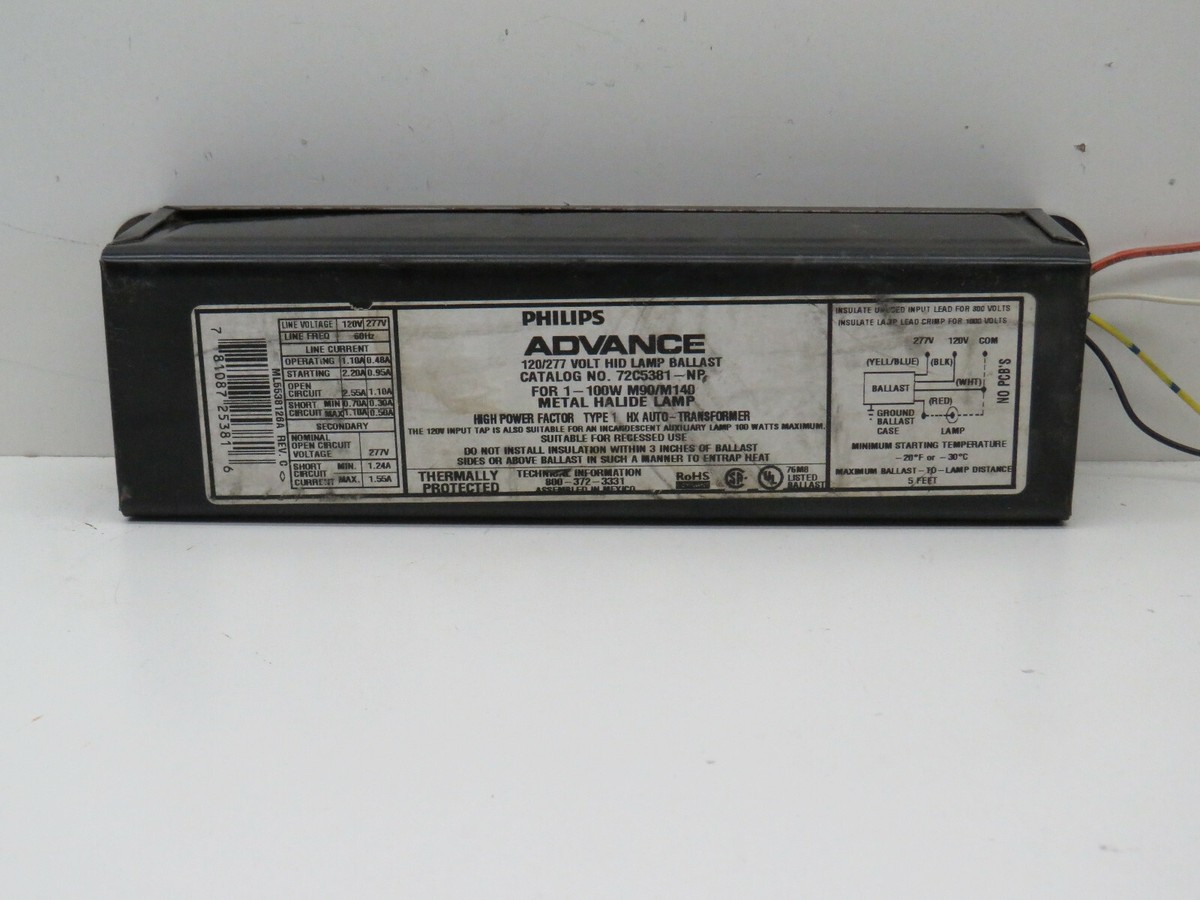 100w Metal Halide Ballast SYLVANIA QTP1X100MH/UNV F 100 Watt