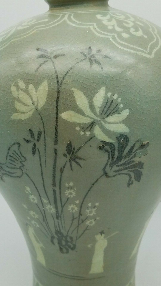 Korean Koryo Dynasty 12th to14th Century Flowers Pattern Vase | eBay