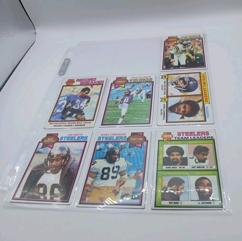 7 Card Lot 1979 TOPPS NFL Football Cards Walter Payton Earl Campbell ...
