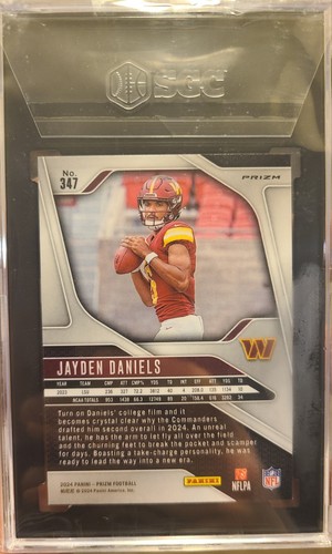2024 Panini Prizm #347 Jayden Daniels Neon Green Pulsar Prizm SGC 9.5 ...