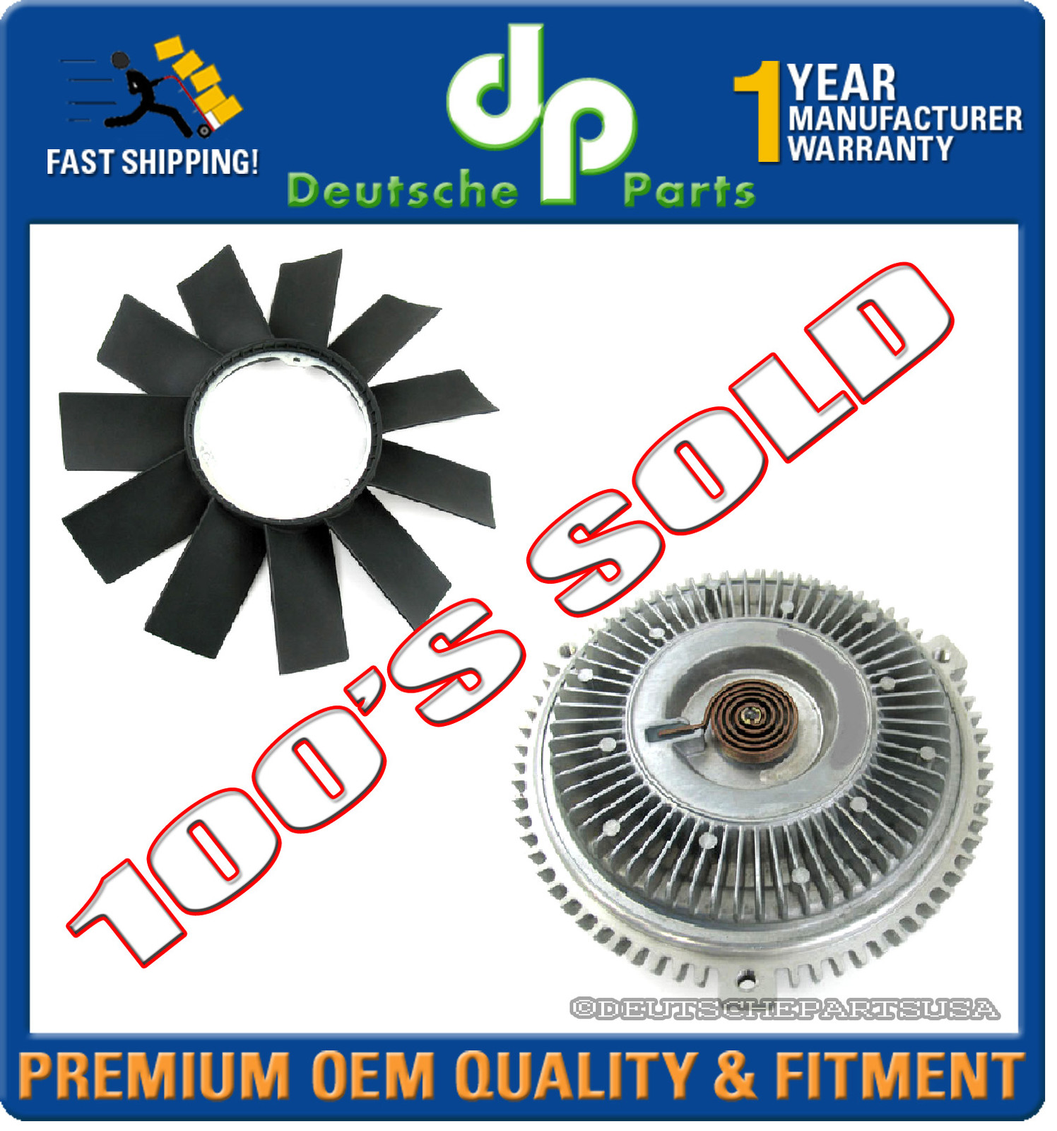 FAN BLADE + FAN CLUTCH KIT for BMW E36 E46 E53 E34 E32 E39 323i 325i X5 ...