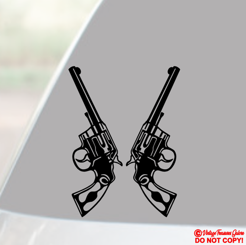 .38 SPECIAL REVOLVER GUNS - VINYL DECAL STICKER CAR WINDOW WALL COWBOY ...