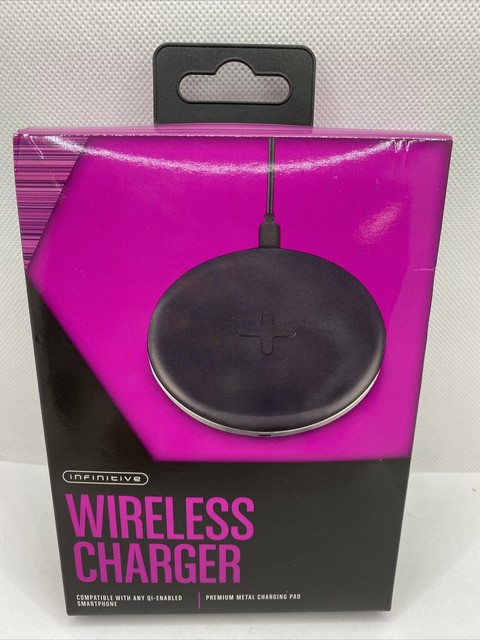 Infinitive Wireless Charger Premium Metal Charging Pad Qi Enable 5v 1a ...