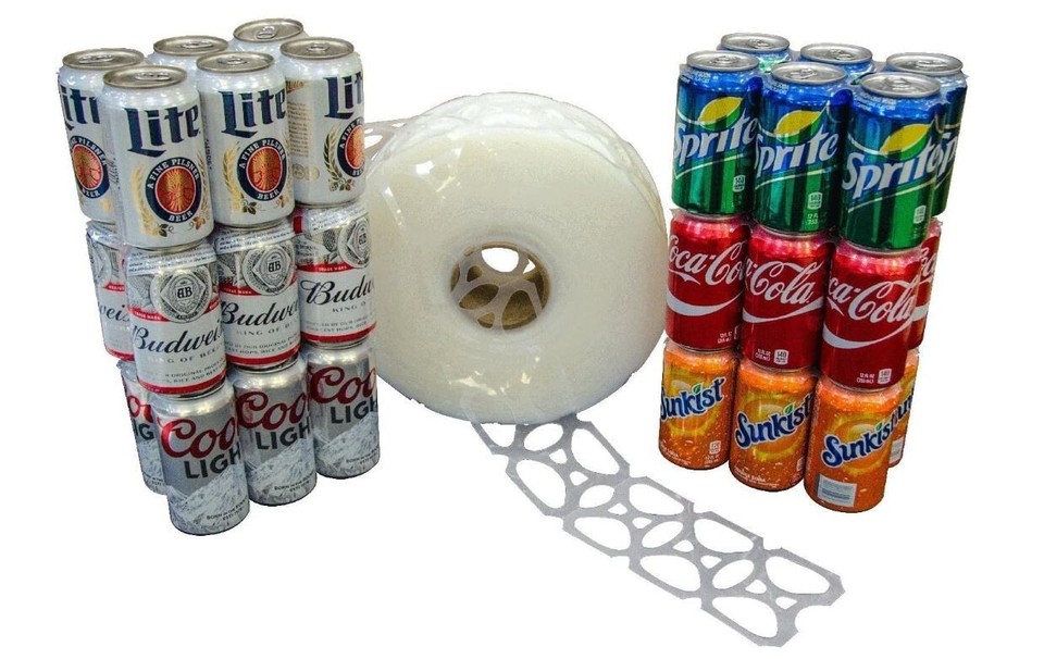 6/Six Pack Universal Fit Rings – 1000 Count Roll, Fits All 12oz Beer ...