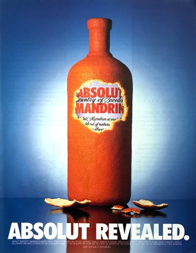 2000 Absolut Revealed Absolute Mandarin Orange Peel Vodka Bottle photo ...