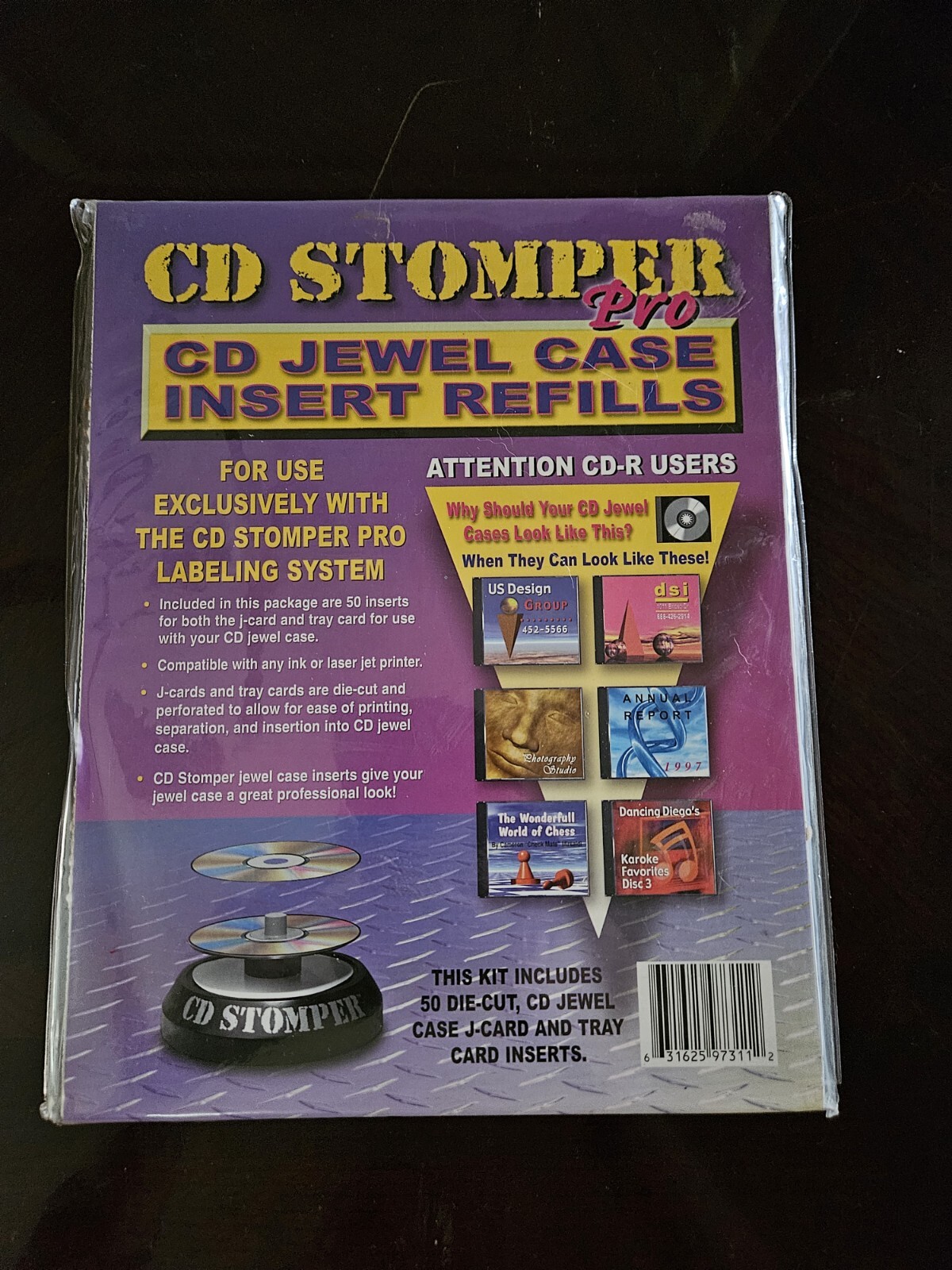 New CD Stomper Pro CD Label Refills 50 Die Cut Adhesive Labels CD-R | eBay