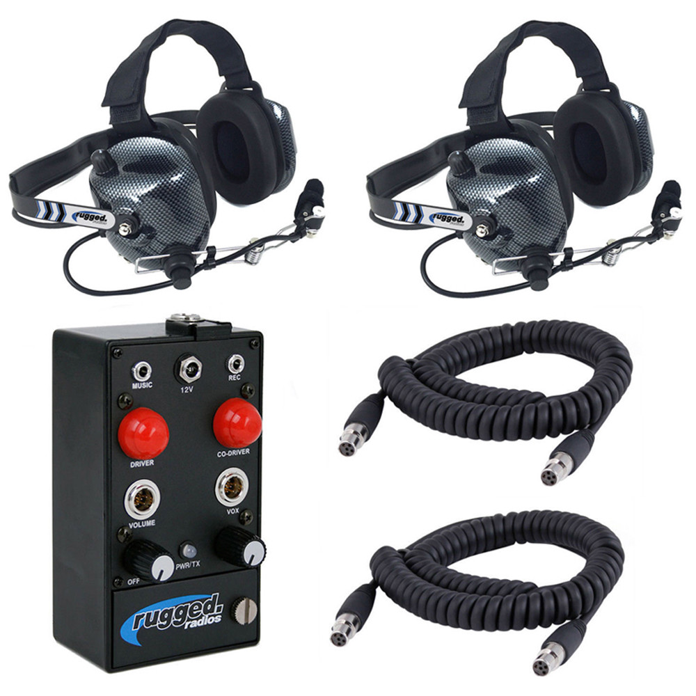 Rugged Radios 2 Seat Portable Intercom Kit w Headsets Communications ...