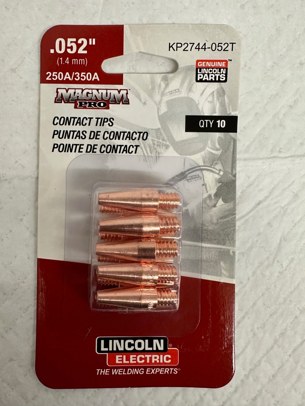 Genuine Lincoln Electric KP2744-052T Contact Tip 250A/350A Tapered 10 ...