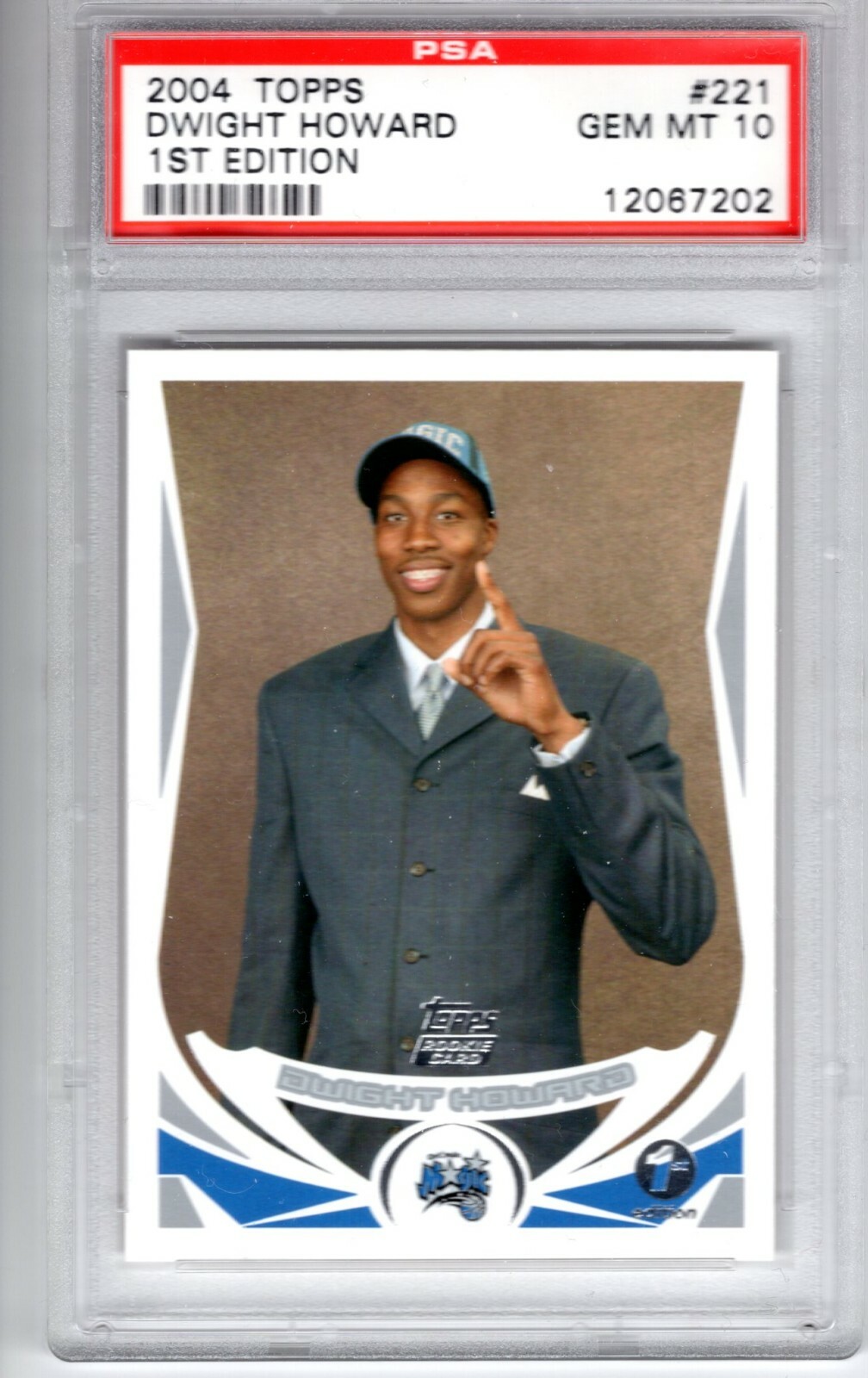2004-05 TOPPS 1ST EDITION DWIGHT HOWARD ROOKIE #221 PSA 10 GEM MINT POP ...