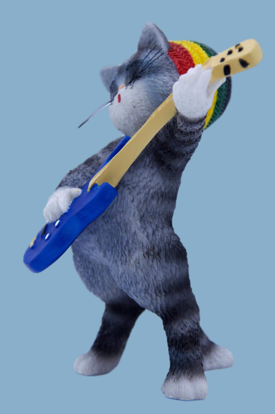 9 Lives Jamaicat Cat Jamaican Cat with Guitar Ornament Sculpture ...