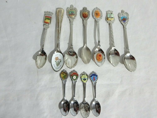 11 Souvenir Spoons Monaco Firenze Newfoundland Pisa Prince Edward ...