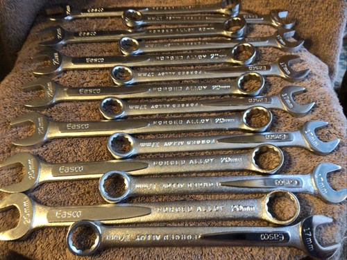 2–EASCO Tools 17mm & 20mm Combo Wrenches “GREAT SHAPE” | eBay