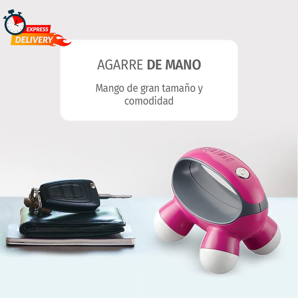 Homedics, Quatro Mini Hand-Held Massager with Hand Grip, Battery ...