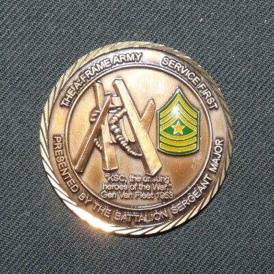 Original US Army Korean Service Corps Battalion Sgt Major Challenge ...