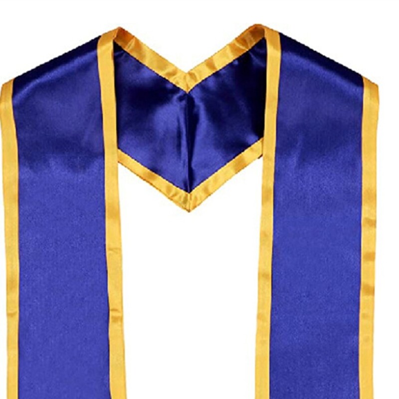 Graduation Plain Graduation Stole Angled End with Trim Unisex Adult ...