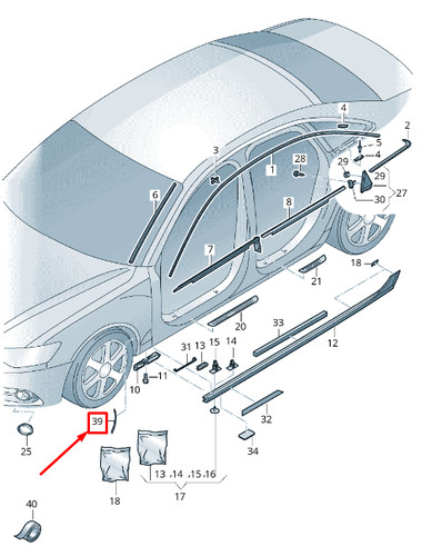 NEW AUDI A6 AVANT C7 FRONT LEFT STONE CHIP GUARD 4G0853931A ORIGINAL | eBay