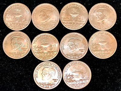 2008 RON PAUL 1 OZ .999 COPPER LIBERTY DOLLAR - LOT OF 10! | eBay