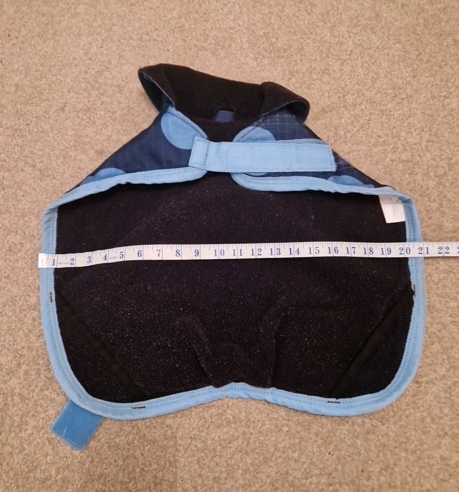 *RACHAEL KELLY WATERPROOF EQUESTRIAN DOG COAT BLUE SPOTTY MEDIUM-LARGE ...