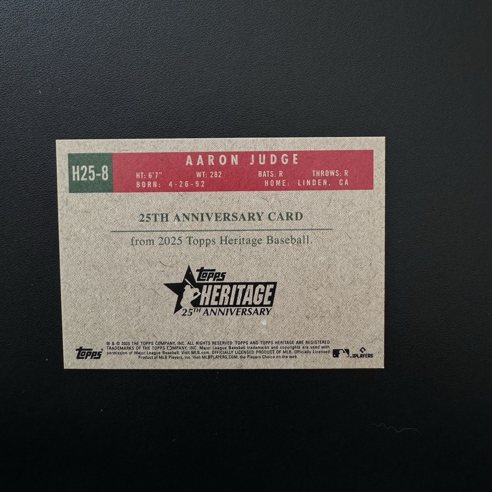 2025 Topps Heritage - New York Yankees Aaron Judge #H25-8 | eBay