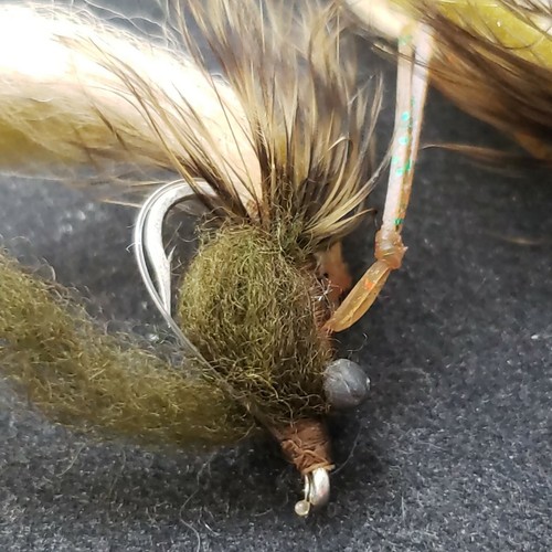 SALTWATER CRAB SHRIMP FLY FISHING FLIES FRONTIER CO MINNOW SIZE 2 DARK ...